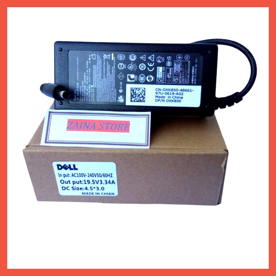 Jual 65W 19.5V 3.34A Adaptor Charger for Dell HA65NS5-00 09RN2C ...