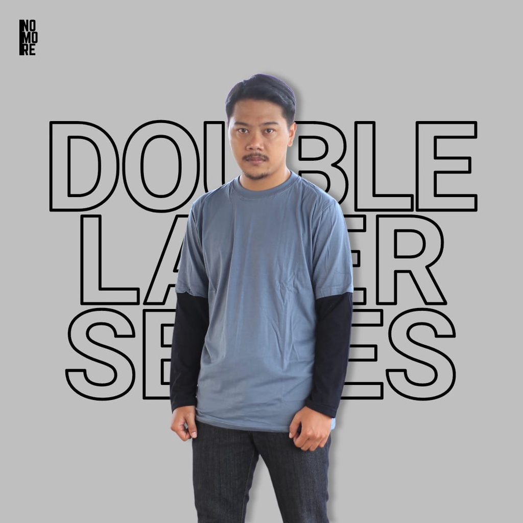 Jual NOMORE | Kaos Polos Lengan Panjang Double Layer T Shirt Longsleeve ...