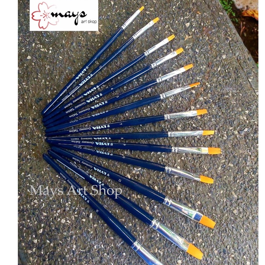 Jual Kuas Lukis Lyra Flat Art Brush Taklon / Lyra Artist Brush Flat ...