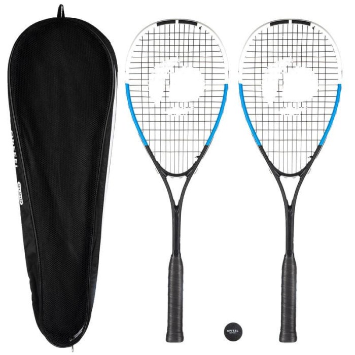 Jual Opfeel Squash Set 2 Raket SR130 dan 1 SB560 Dot Ball Decathlon ...