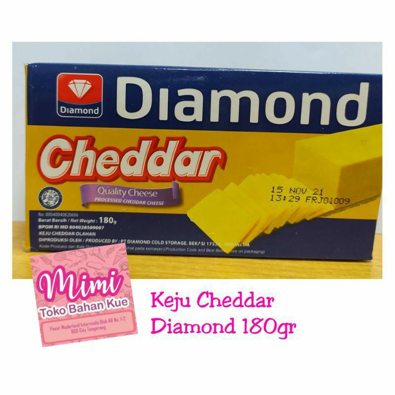 Jual Diamond Keju Cheddar Cheese 180gr | Shopee Indonesia