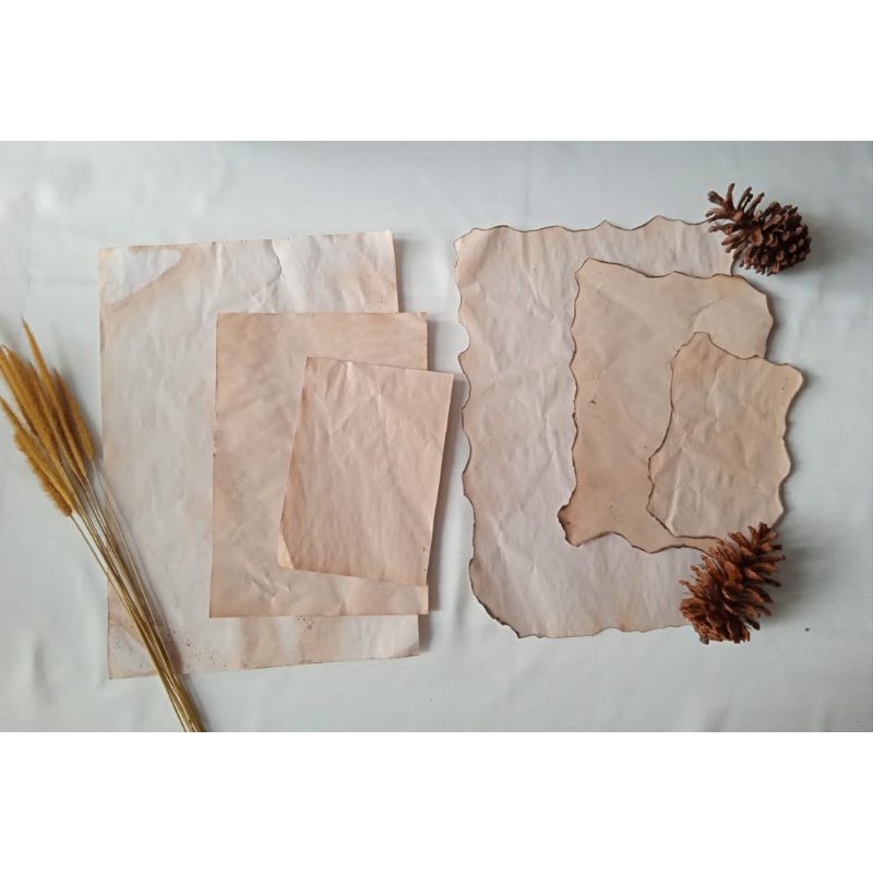 Jual [TGO004] Vintage Old Paper / Tea Dyed Paper / Scrapbook Journaling ...