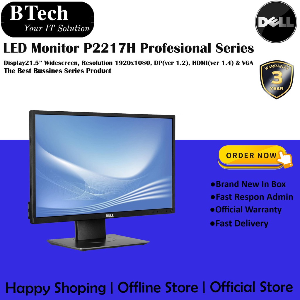 Jual Monitor DELL P2217H Professional Series 22 inch 3 Year | Shopee ...