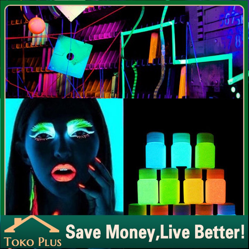 Jual 8 Warma/Set Cat glow in the dark Solventbased paint 120ml ...