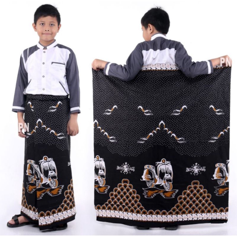 Jual Sarung Batik Anak Halus Motif Wayang Gunungan - Warna merah ...