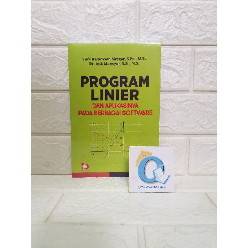 Jual PROGRAM LINIER dan aplikasinya pada berbagai software BUMI AKSARA ...