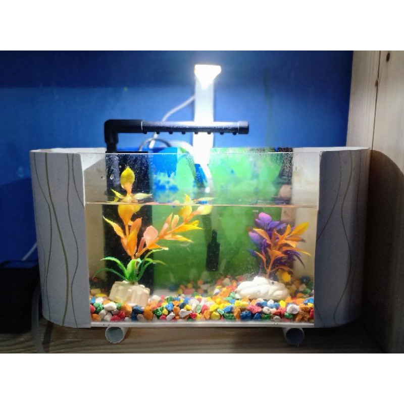 Jual Aquarium mini/aquarium ikan cupang &ikan kecil lainnya model A ...
