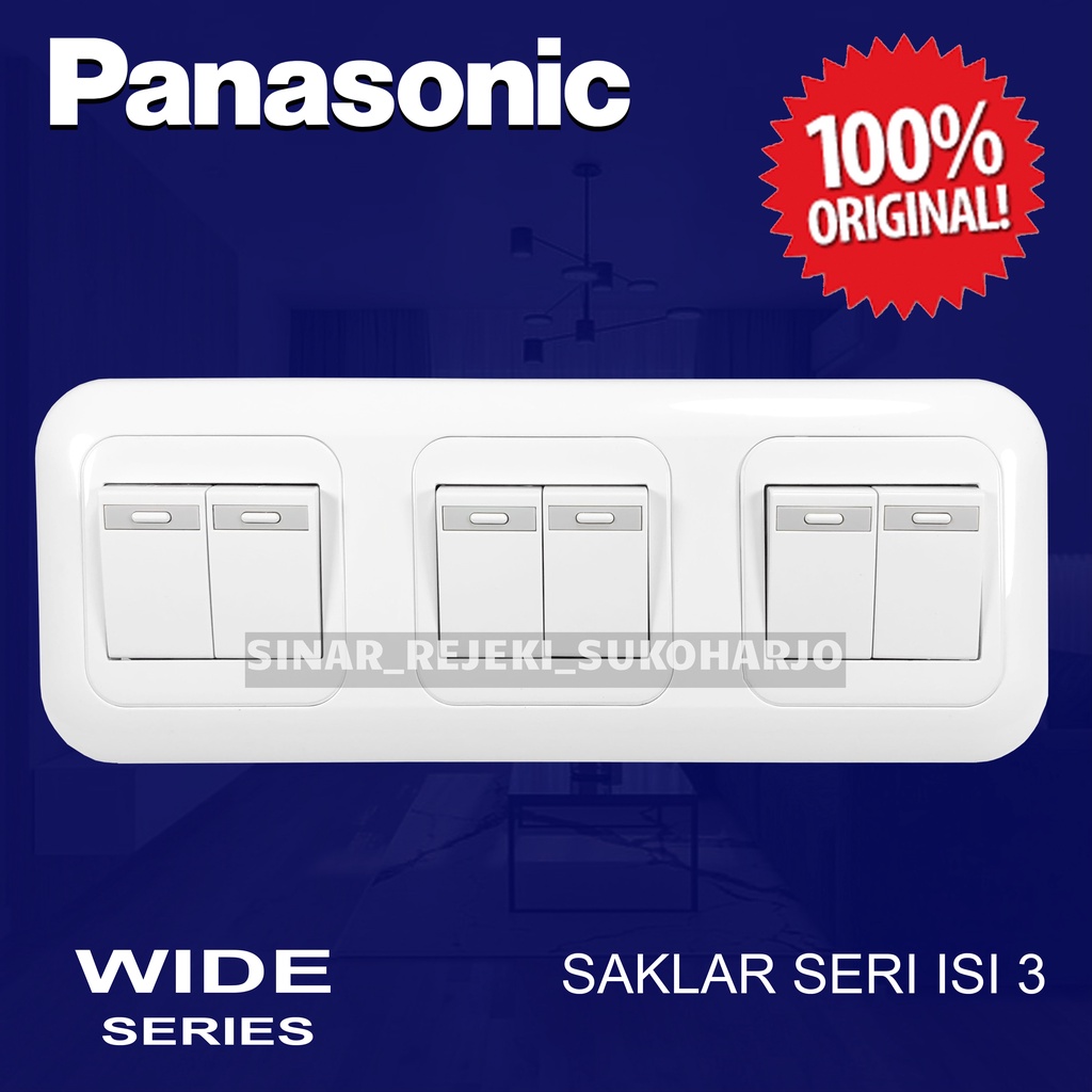 Jual Panasonic Saklar Seri Isi 3 Inbow / Tanam | Shopee Indonesia