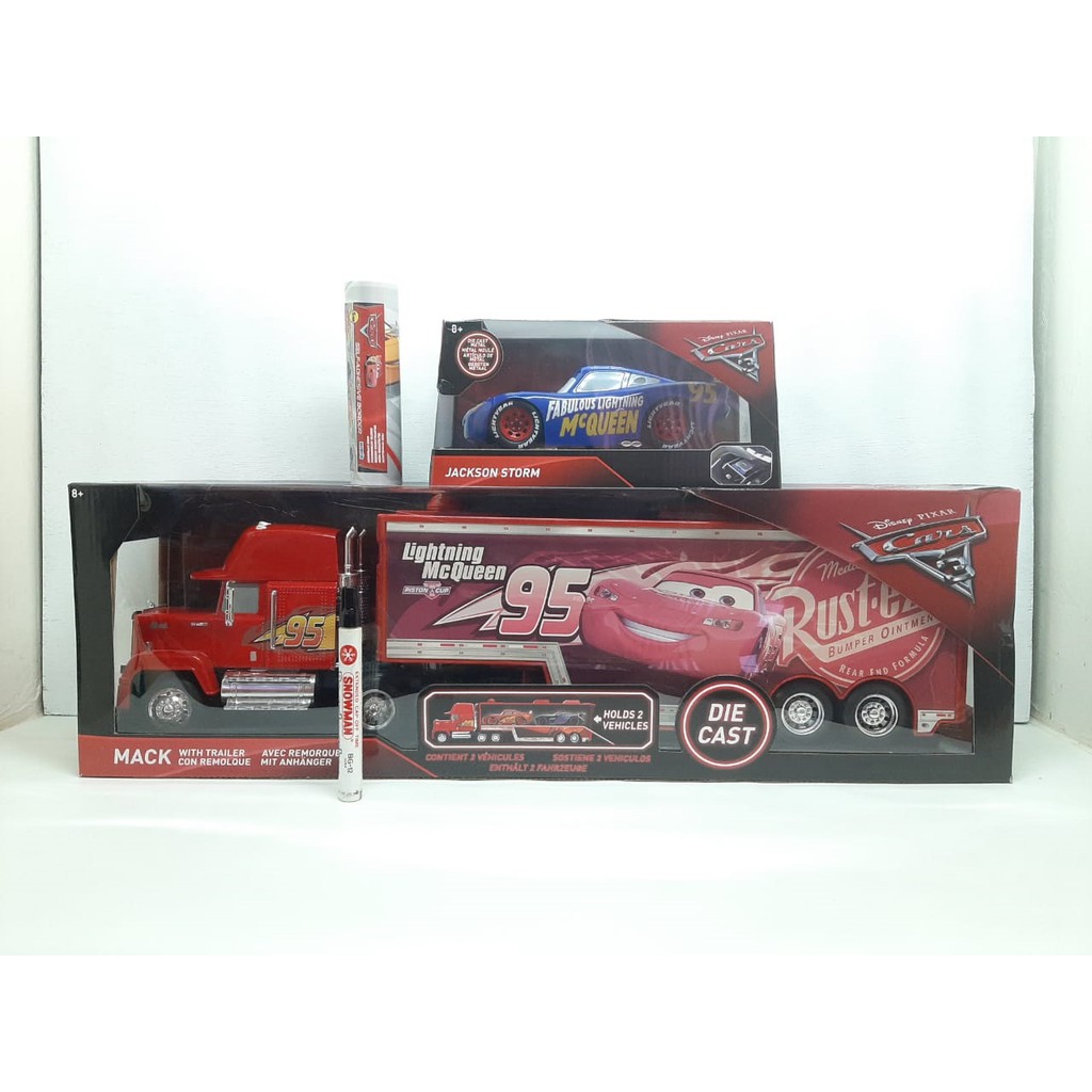 Jual Paket Diecast Cars Jada Trailer Mack + Fabulous Lightning McQueen ...