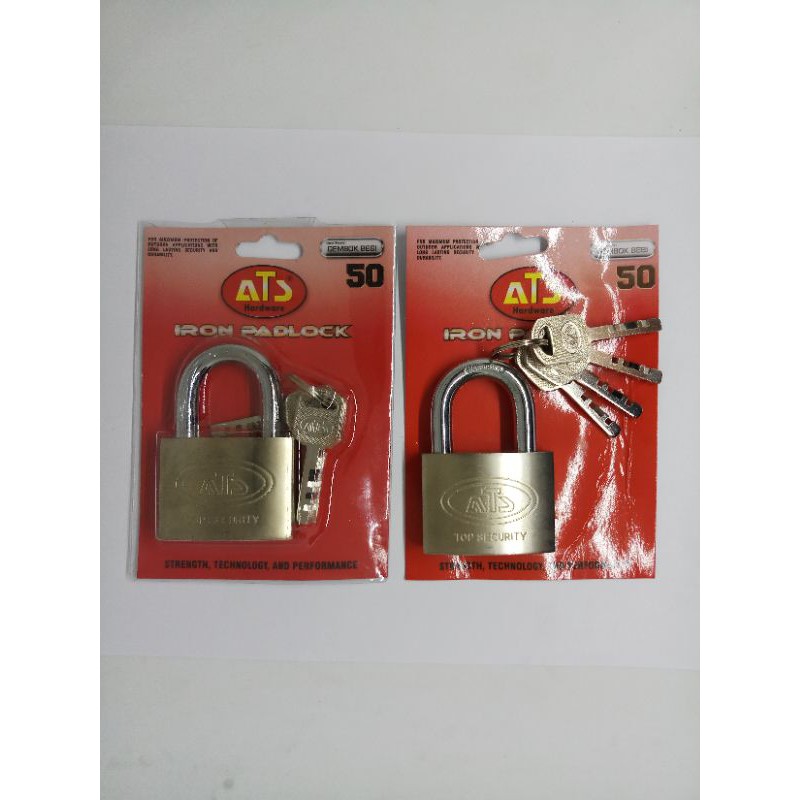 Jual Gembok besi 50mm Leher pendek ATS / Gembok Pintu Chrome | Shopee ...