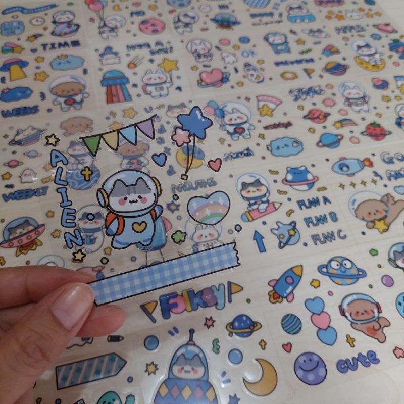 Jual Sticker stiker 2D non timbul untuk botol minum / sticker handphone ...