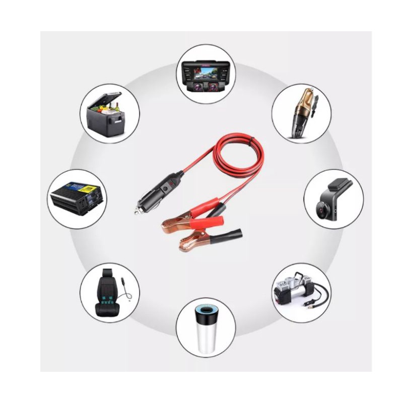 Jual kabel jumper socket male jepit aki clamp plug soket lighter ...
