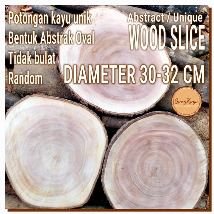 Jual SangKayu Abstract Wood Slice 30-32 cm Potongan Kayu Unik Abstrak ...
