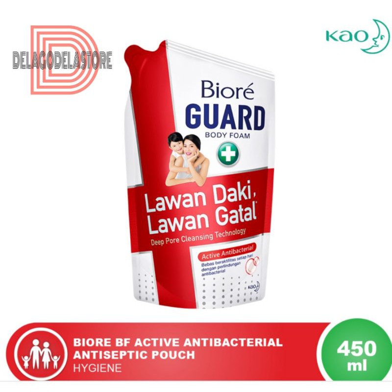 Jual Biore Guard Body Foam Active Antibacterial 450ml / Biore Sabun ...