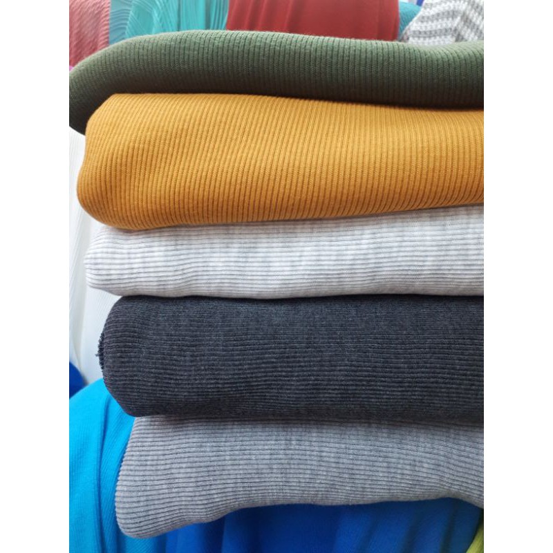 Jual Bahan kaos knit rib kiloan (1 Kg) | Shopee Indonesia