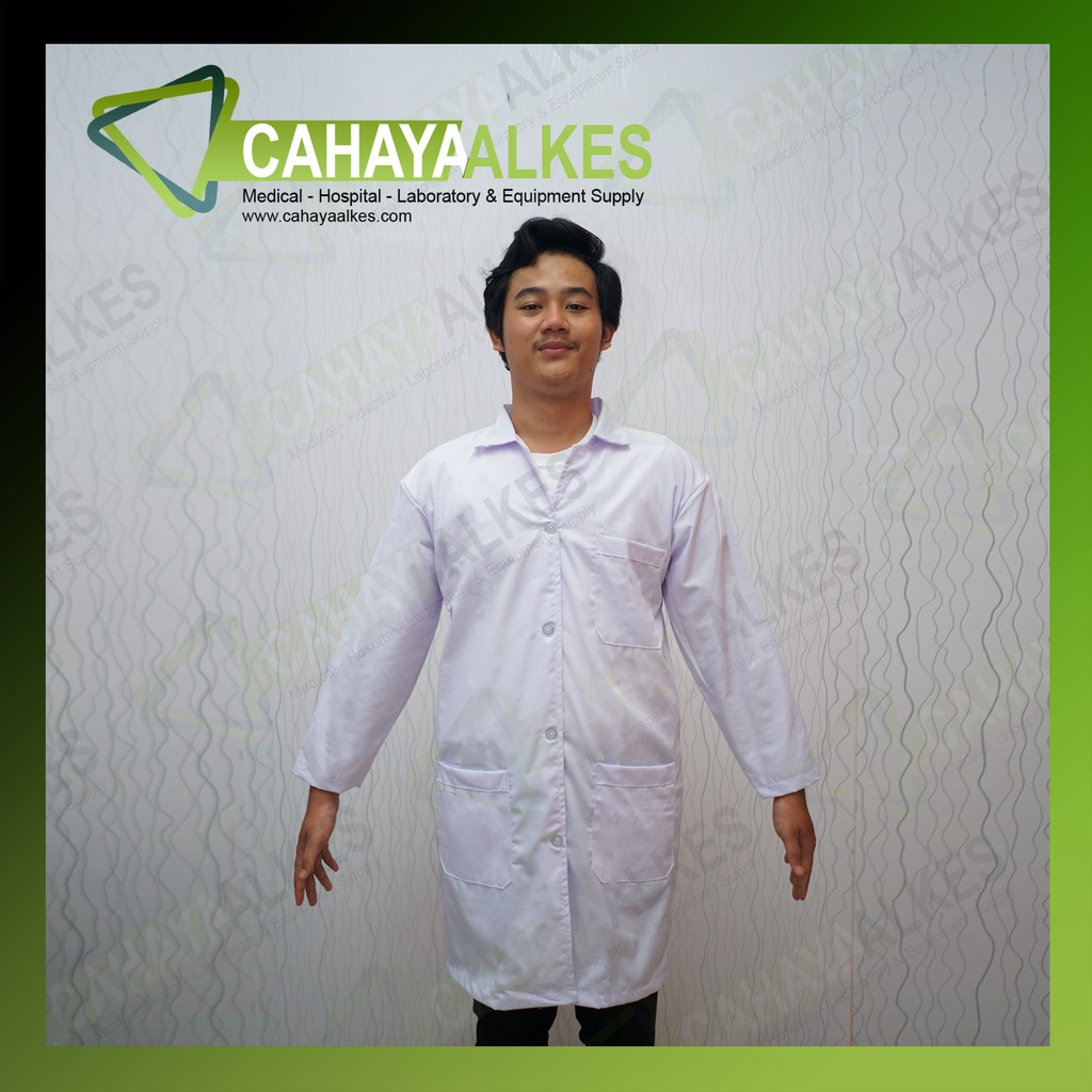 Jual Jas Laboratorium Lengan Panjang | Baju Seragam Lab Ukuran ( S M L ...