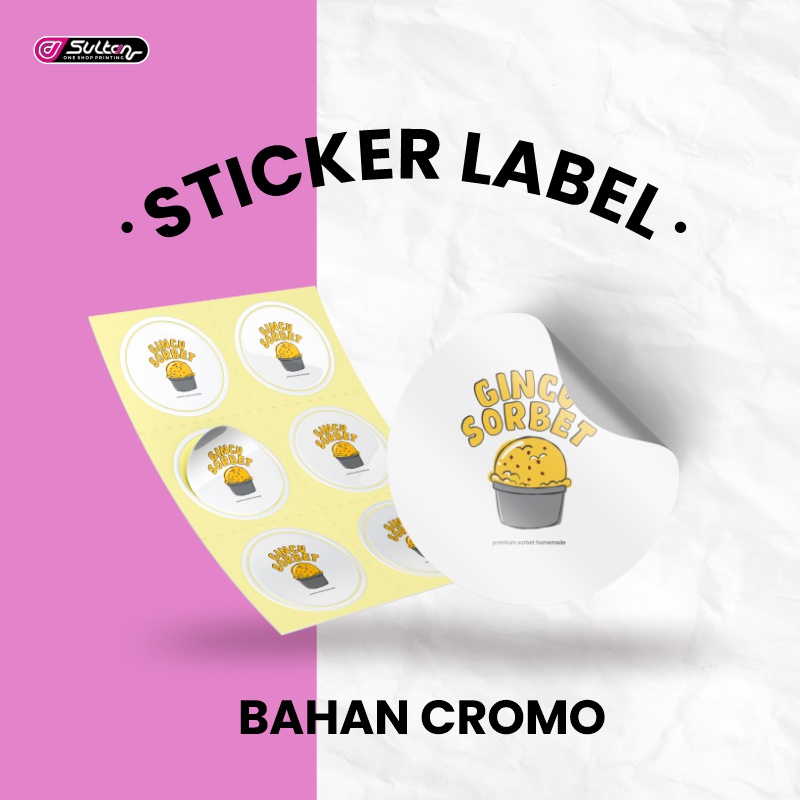 Jual Cetak Sticker Cromo A3+ (32x48 cm)- Label Produk - Label Makanan ...