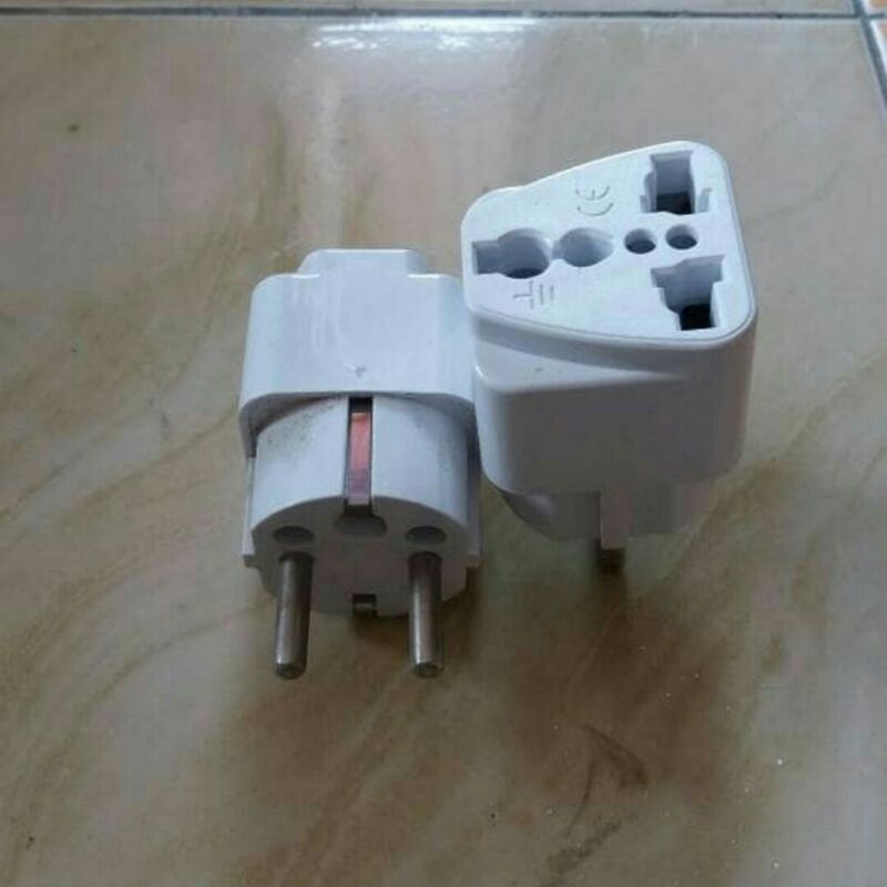 Jual Over Steker Arde Sambungan Multifungsi Colokan Kaki 3 ke Kaki 2 (EU) Adaptor Converter ...