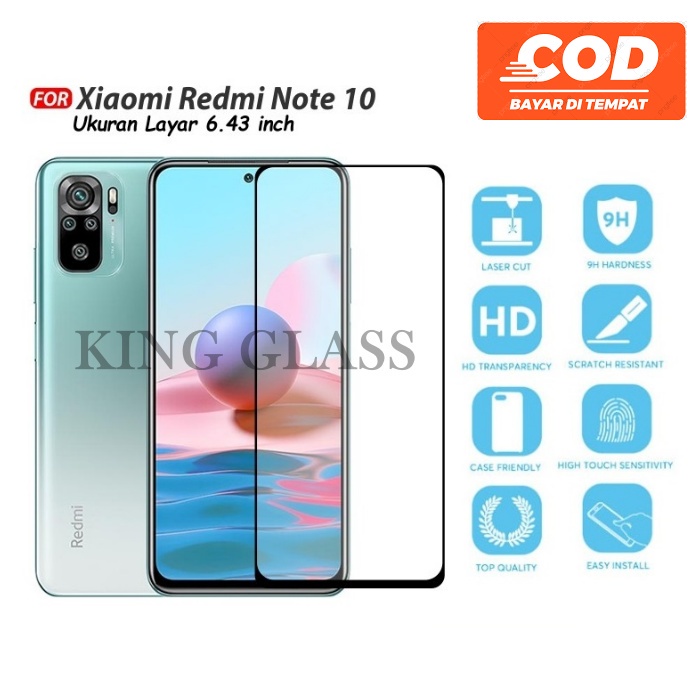 Jual TEMPERED GLASS XIAOMI REDMI NOTE 10 PRO FULL CONVERED PREMIUM ...