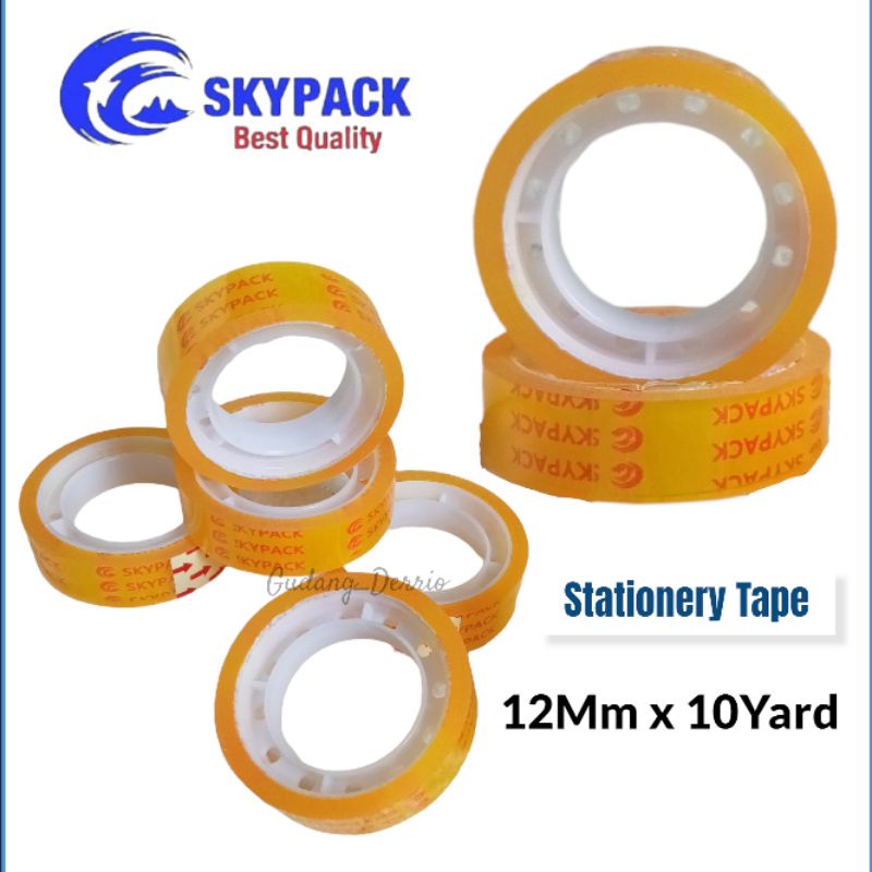 Jual SOLASI KECIL/STATIONERY SKYPACK 12Mm x 10Y Lakban Bening/Slop isi ...