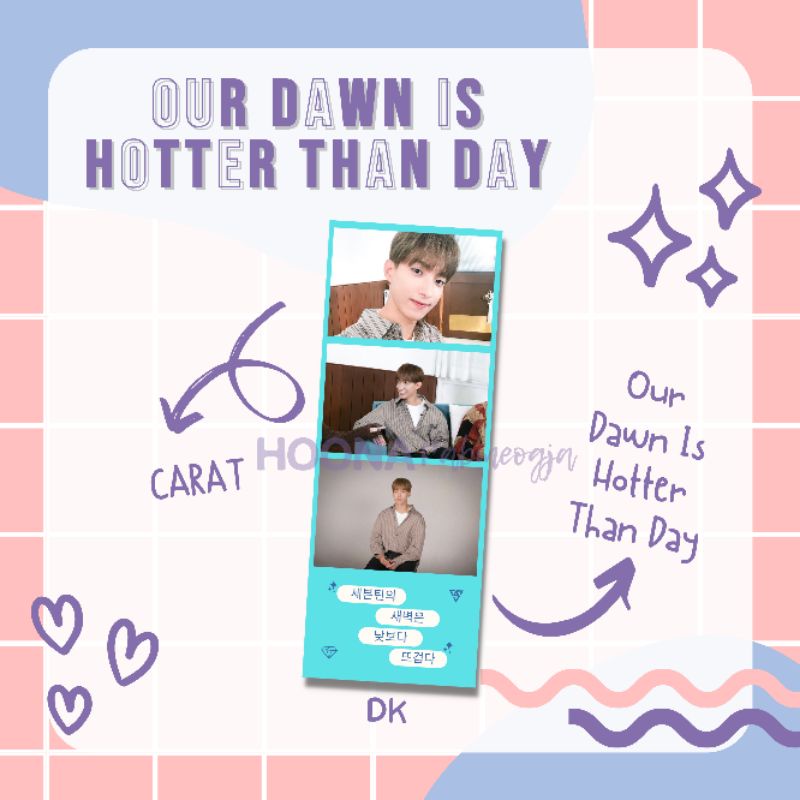 Jual [READY] SEVENTEEN OUR DAWN IS HOTTER THAN DAY PHOTOSTRIP Kpop merch photostrip photocard ...