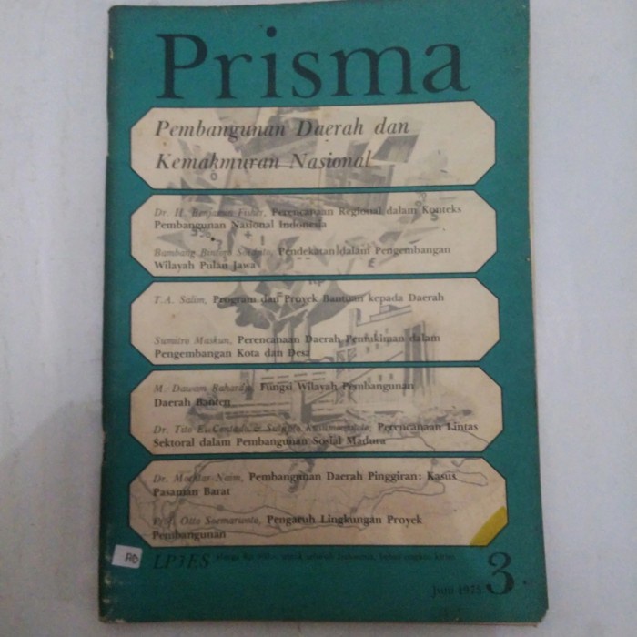 Jual BUKU PRISMA PEMBANGUNAN DAERAH DAN KEMAKMURAN NASIONAL JUNI 1975 ...