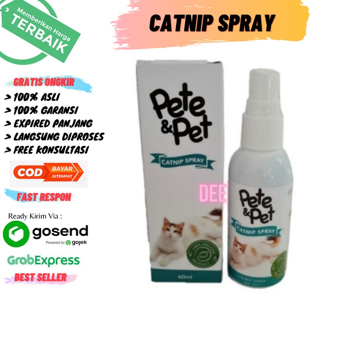 Jual Camilan cemilan Kucing Catnip Cat nip Cat Spray Pete & Pet 60ml | Shopee Indonesia