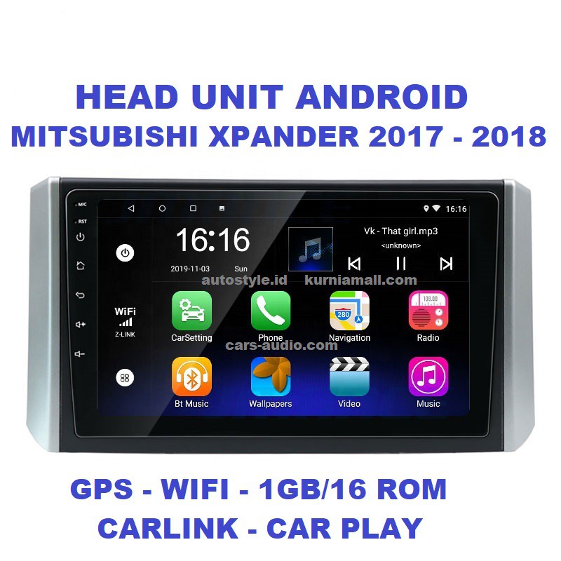 Jual Head unit Android Mitsubishi Xpander GPS wifi car link PNP Tape ...