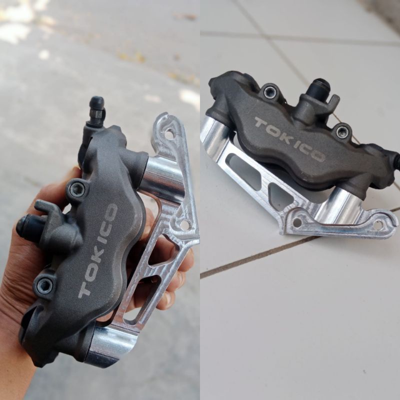 Jual Kaliper Tokico 4 Piston radial 108 limbah moge kanan set breaket PNP ninja rr r ss kaliper ...