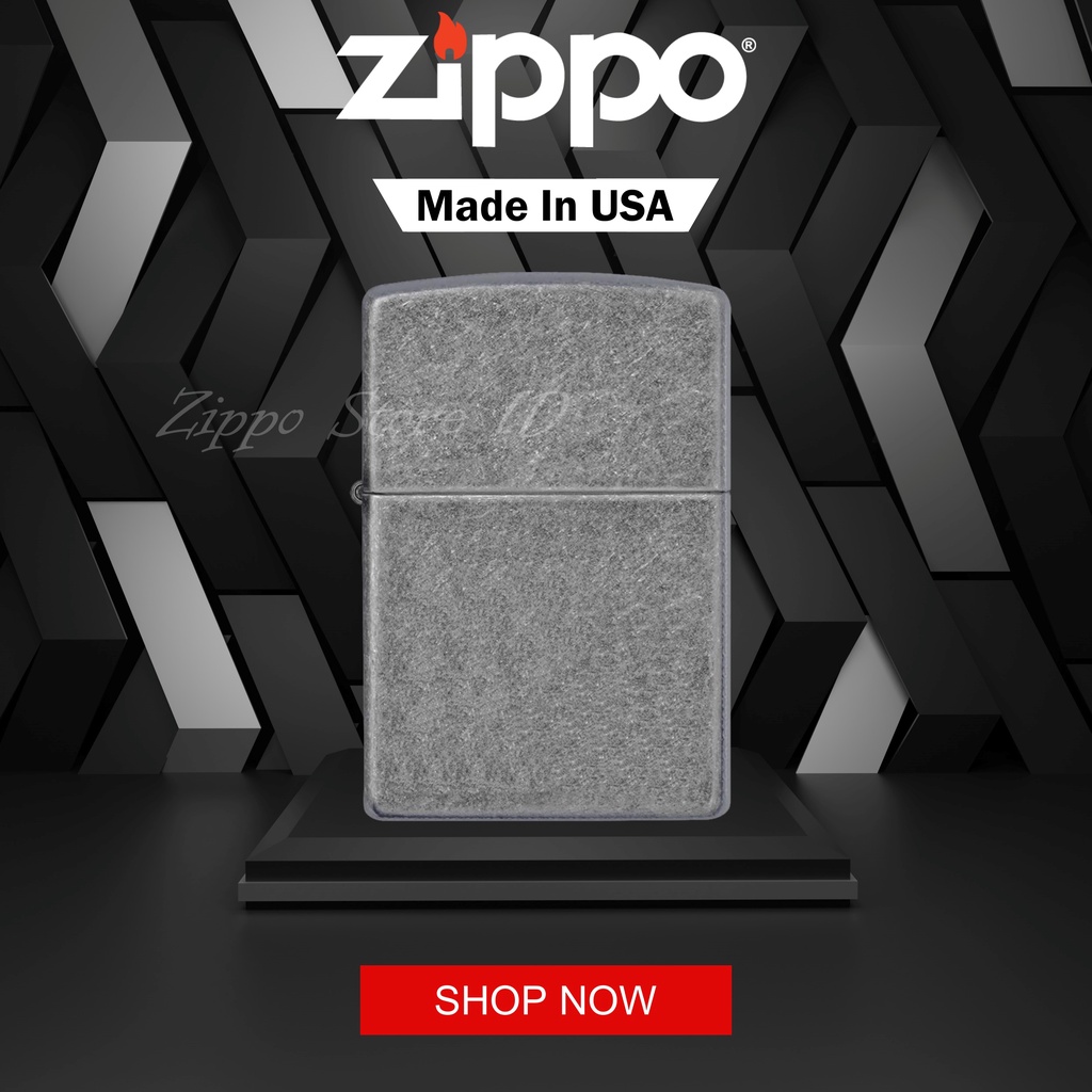 Jual Zippo Classic Antique Silver Plate 121FB Original Made In USA ...