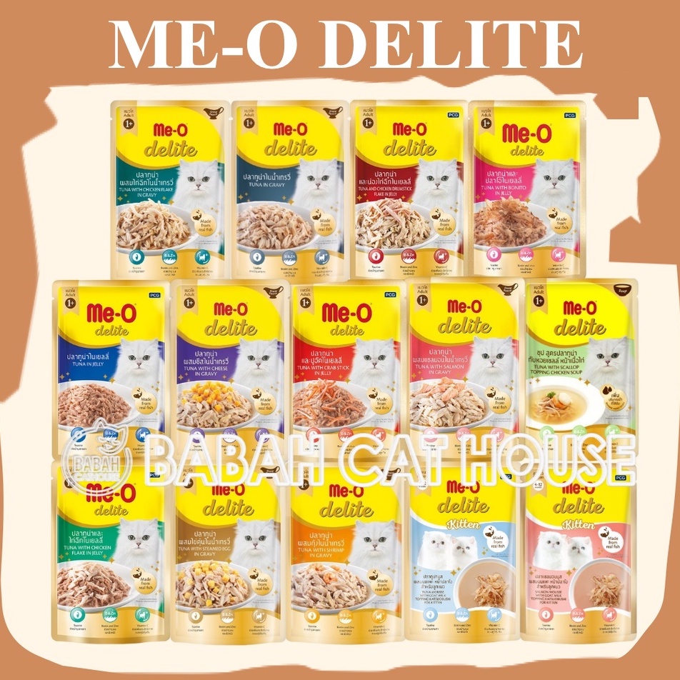 Jual ME-O DELITE POUCH Wet Cat Food Meo Kitten Adult Makanan Kucing ...