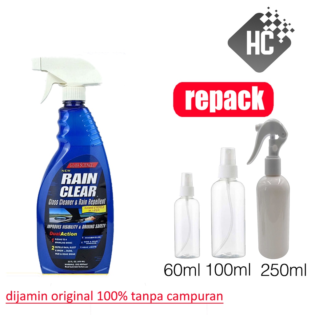 Jual Rain Clear Glass Cleaner and Rain Repellent Repack, pembesih kaca ...