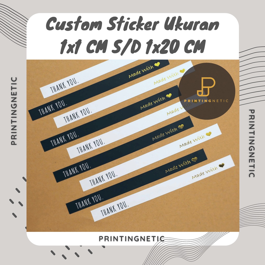 Jual (FREE DESIGN) Custom Sticker Chromo & HVS Ukuran 1x1cm Sampai ...