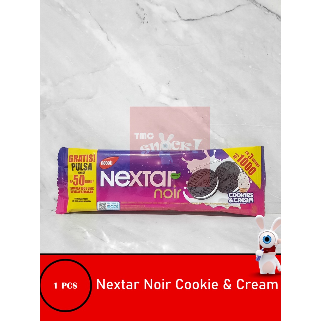 Jual Nabati Nextar Noir 28.5gr SATUAN - Biskuit Cookies Cream | Shopee ...