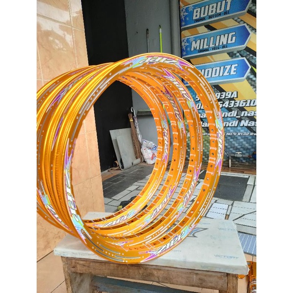 Jual Velg zipp custom milling + stiker transparan ukuran 120-120 & 140 ...