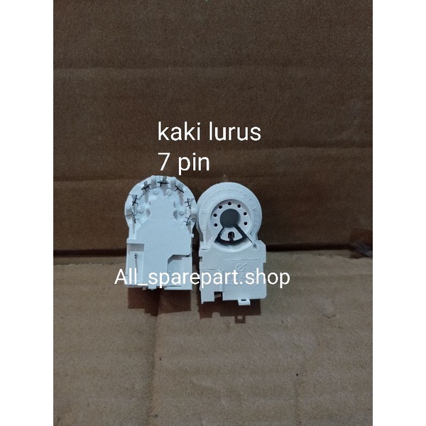 Jual SOKET CRT 7 pin kaki lurus / socket crt 7 kaki leher kecil kaki ...