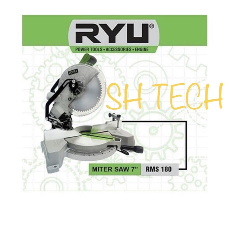Jual RYU RMS180 RMS 180 MITER SAW MITRE SAW MESIN POTONG ALUMUNIUM ...