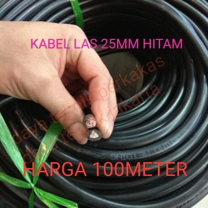 Jual KABEL LAS HITAM 25MM 1 ROL 100M - CABLE WELDING 25MM - KABEL LAS ...