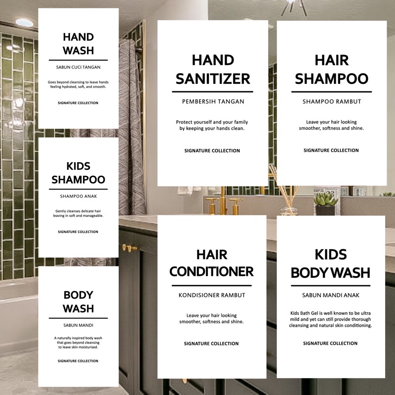 Jual 6x9cm Sticker Vinyl WATERPROOF Sabun Mandi Cuci Tangan Hand Body ...