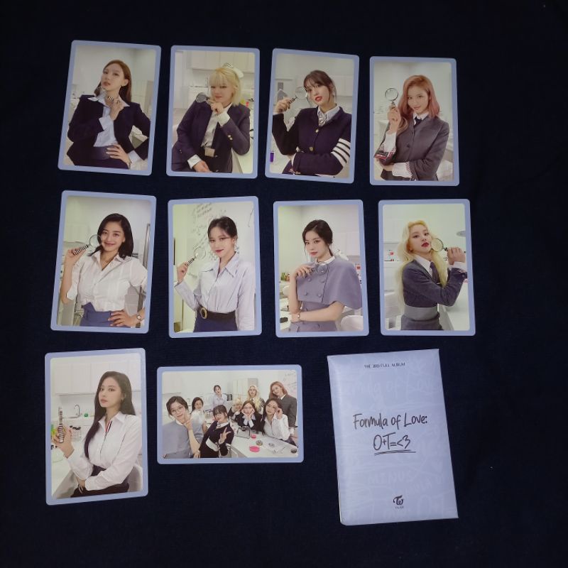 Jual photocard official pre order benerfit twice formula of love || pob fol blue full member ...