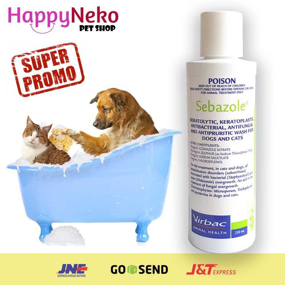 Jual Sebazole Virbac 250 Ml Shampo Hewan Anti Bakteri Dan Jamur ...
