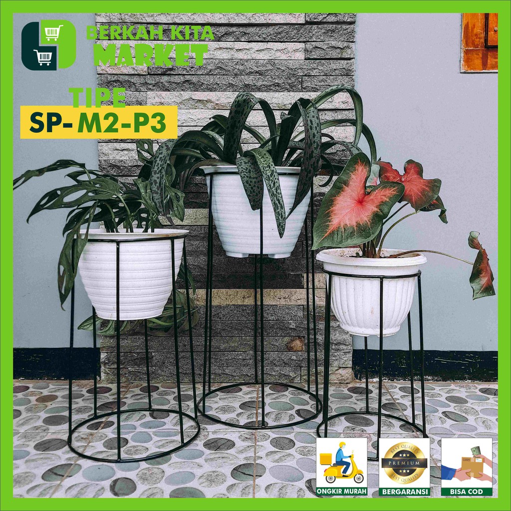 Jual Standing Pot Bunga Pot Besi Minimalis Standing Planter Dekorasi ...