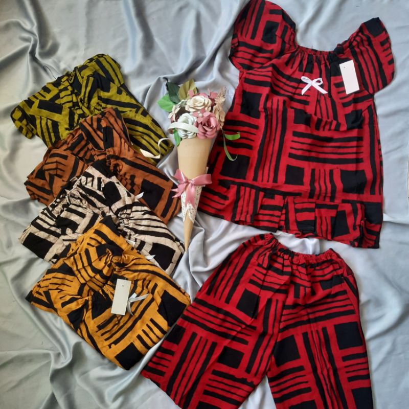 Jual PAKET USAHA SETELAN ANAK 50rb 5pcs piyama batik rayon setelan bayi ...