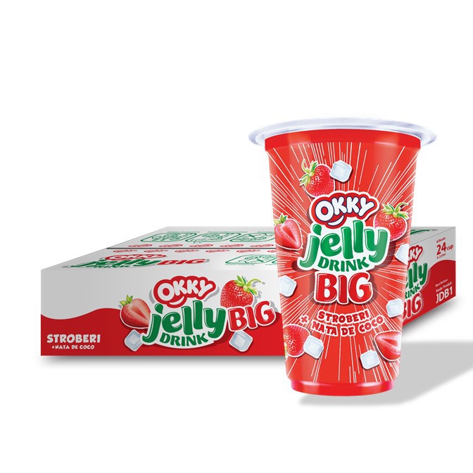 Jual Okky Jelly Drink BIG Stroberi 220ml | Shopee Indonesia