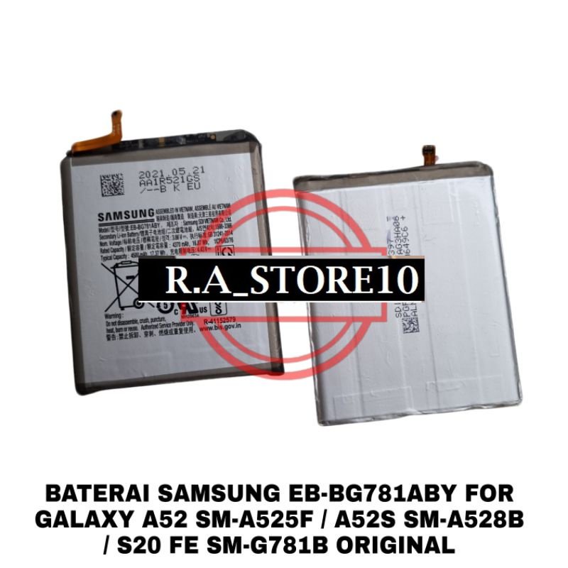 Jual BATERAI BATTERY SAMSUNG GALAXY A52 | A52S | S20 FE EB-BG781ABY ORIGINAL 100% BATTERAY ...