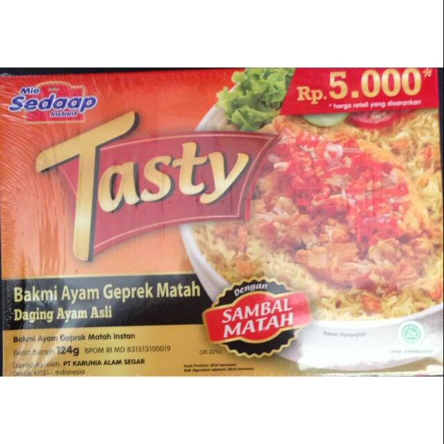 Jual Mie Sedaap Tasty Ayam Geprek Matah 124gram | Shopee Indonesia
