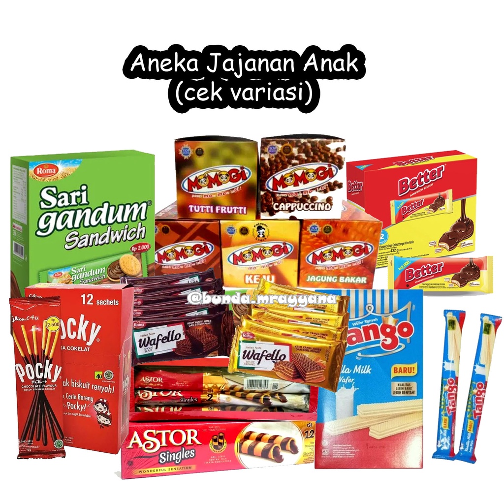 Jual [add-snack] Aneka Jajanan A (cek variasi, tango nabati siip fullo ...