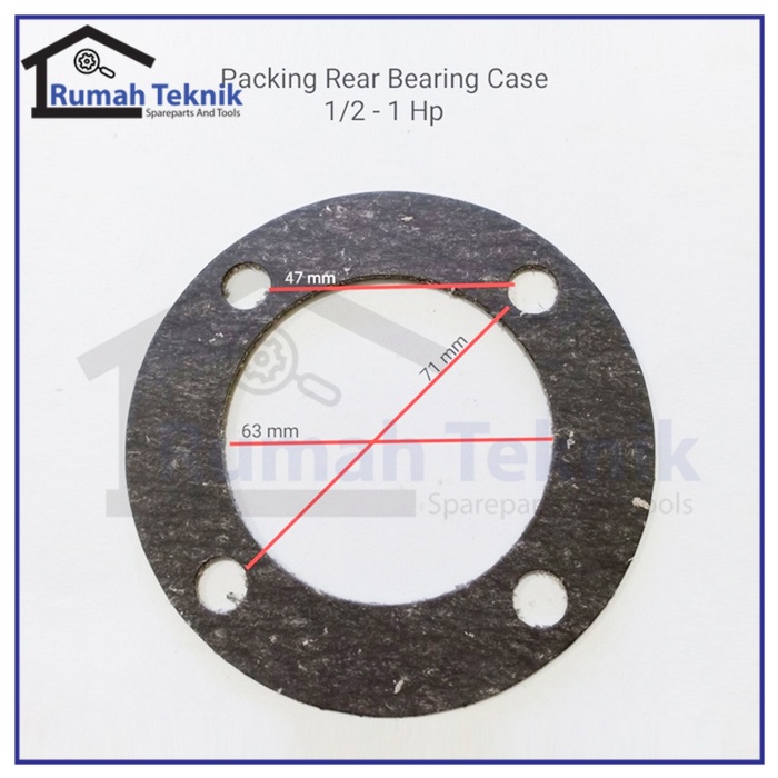 Jual Packing Gasket Rear Bearing Case Kompresor Angin 1/2 Hp - 1 Hp ...