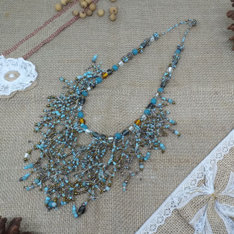 Jual Kalung Monte Manik Etnik Handmade Cassandra Rumbai Stone Style ...