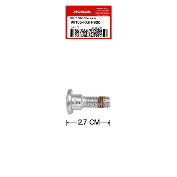 Jual 90105-KGH-900 Baut Piringan Cakram Bolt Disk 8X24 Bebek Sport ...